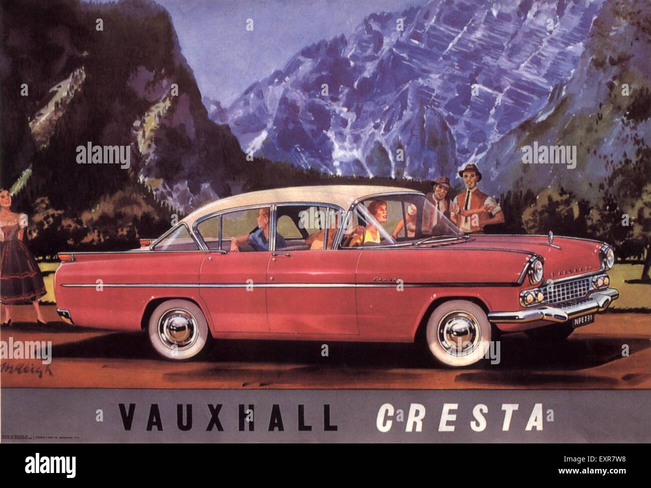 1950s UK Vauxhall Magazine Advert Stock Photo - Alamy