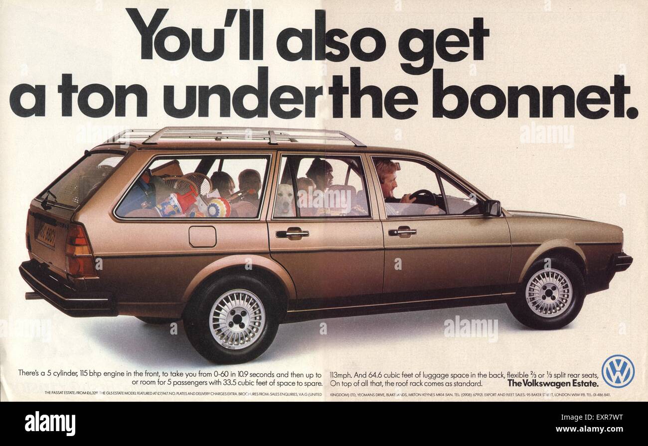 1980s UK Volkswagen Magazine Advert Stock Photo - Alamy