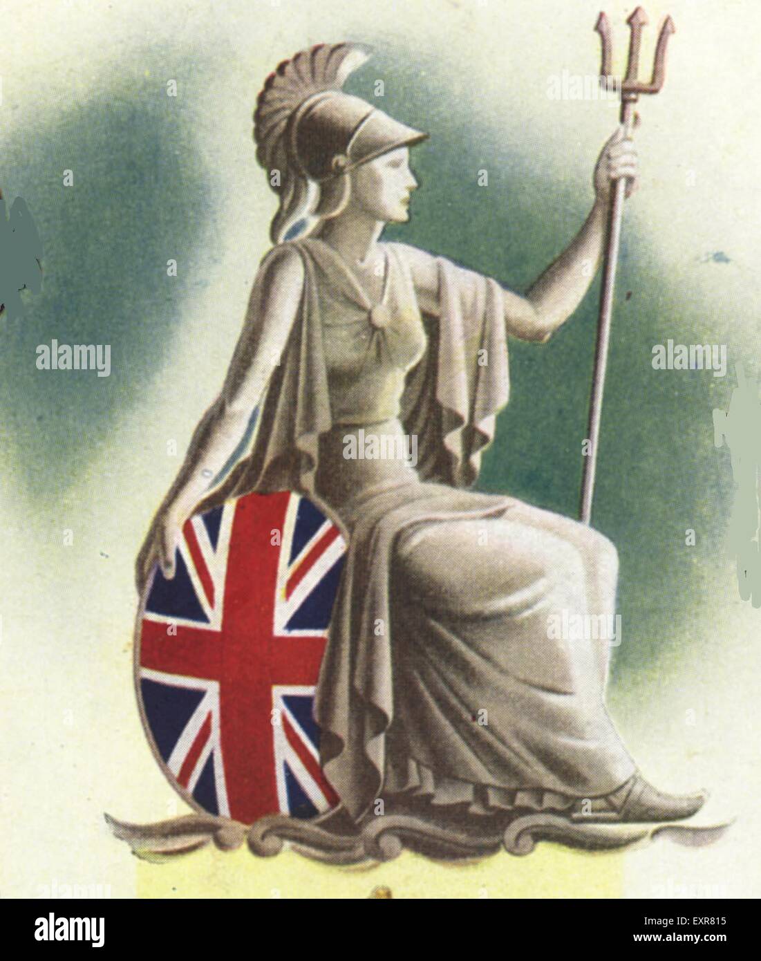 1950s UK Britannia Magazine Plate Stock Photo - Alamy