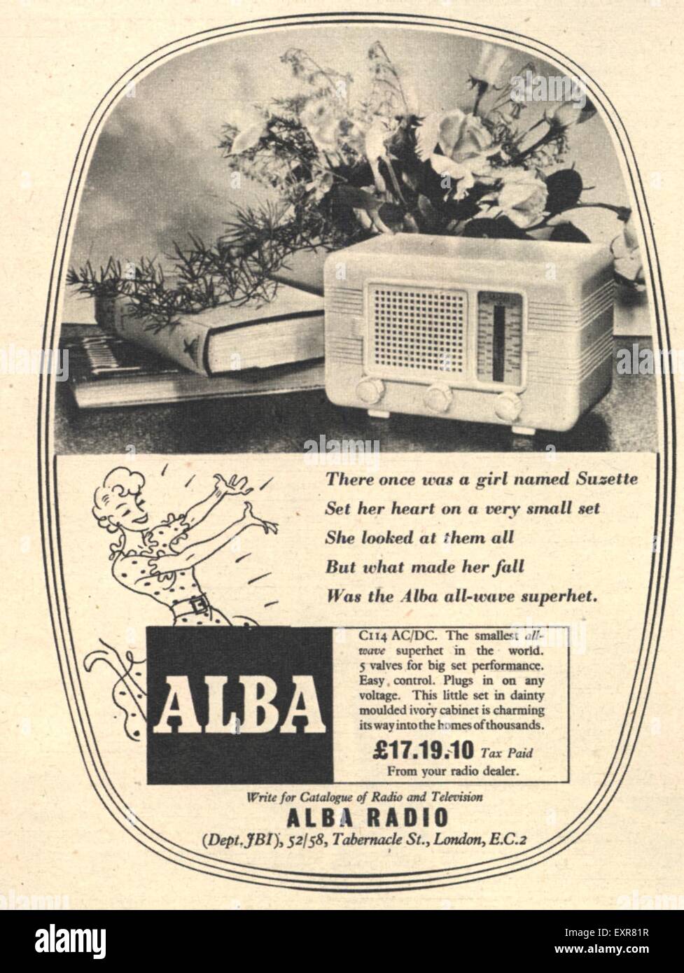 1940s UK Alba Radios Magazine Advert Stock Photo - Alamy