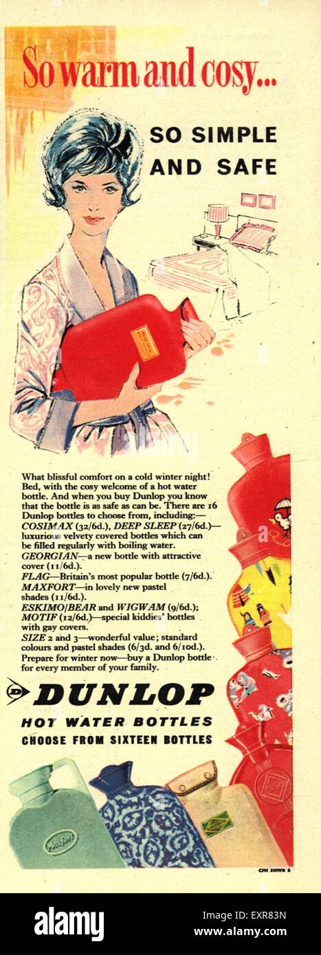 1950s UK Dunlop Magazine Advert Stock Photo - Alamy