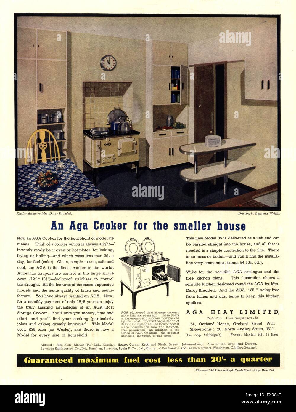 1930s UK Aga Magazine Advert Stock Photo - Alamy
