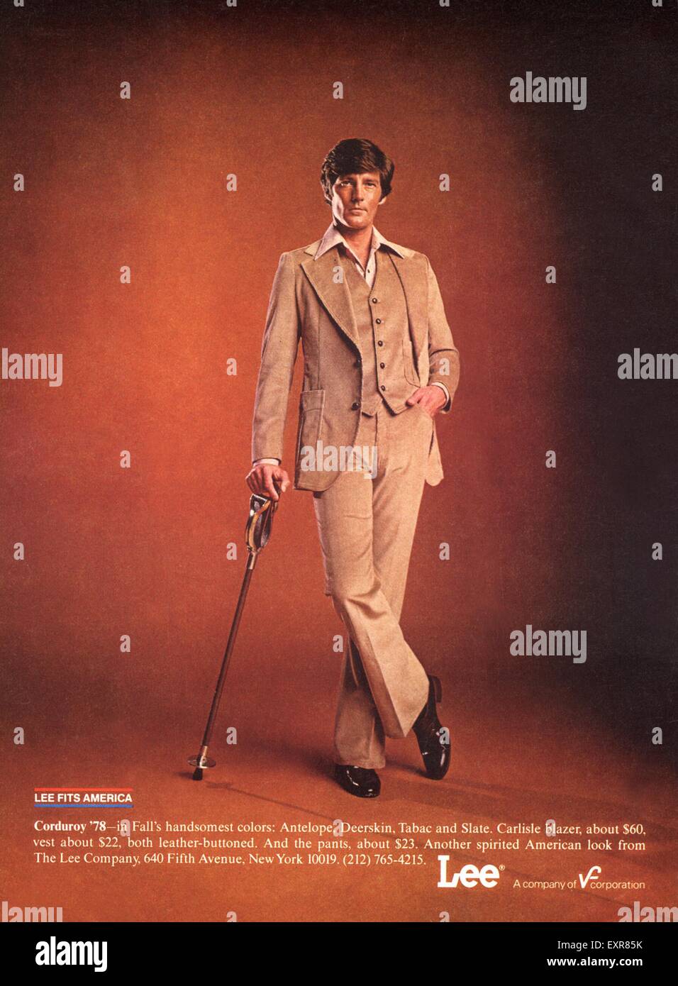1970s USA Lee Magazine Advert Stock Photo - Alamy