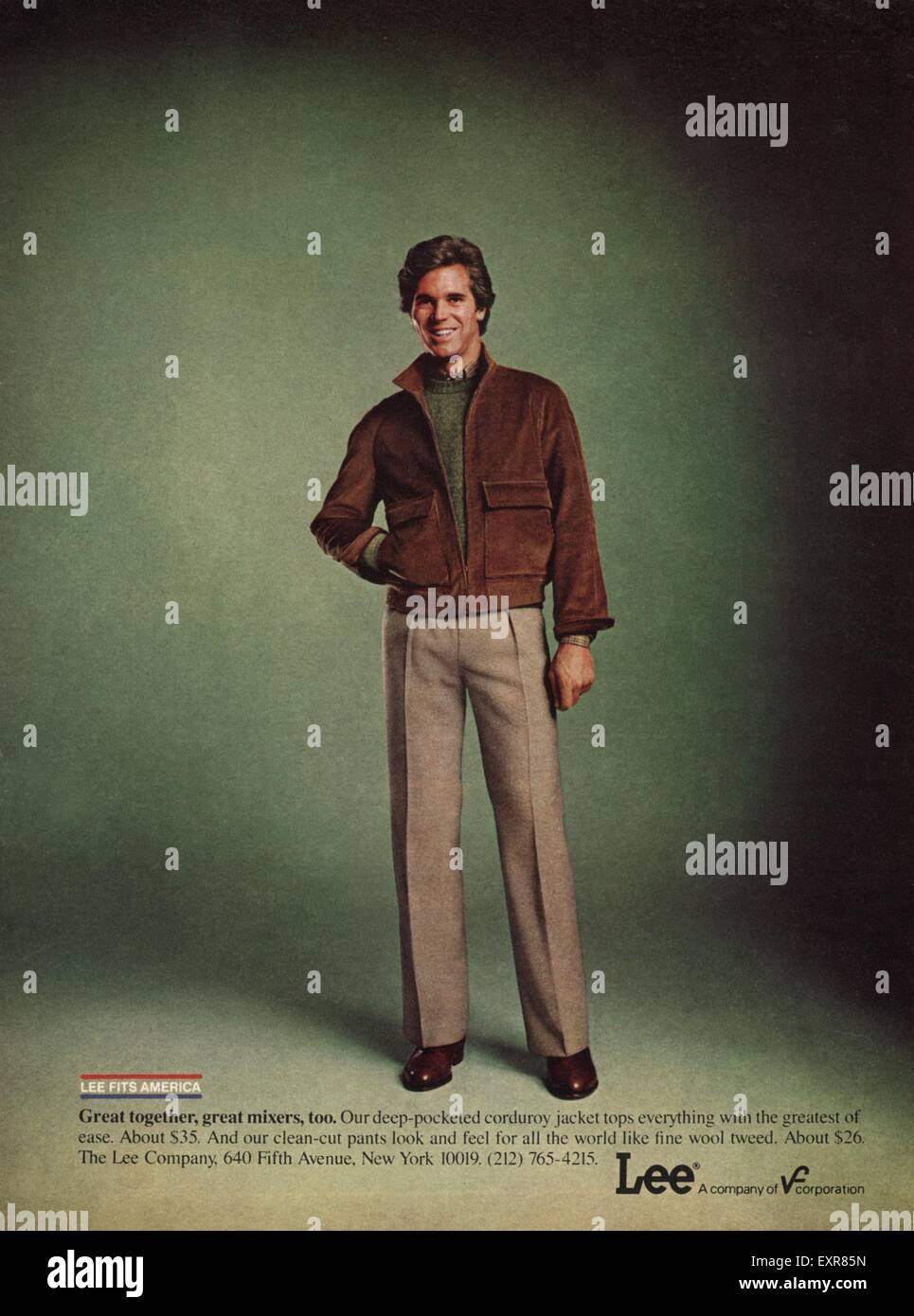 1970s USA Lee Magazine Advert Stock Photo - Alamy