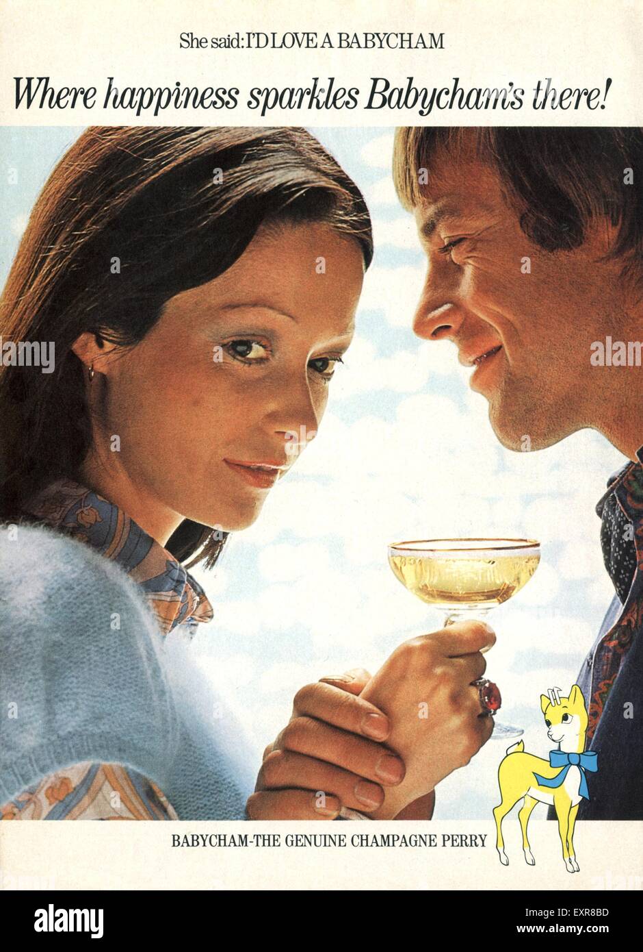 1970s UK Babycham Magazine Advert Stock Photo - Alamy