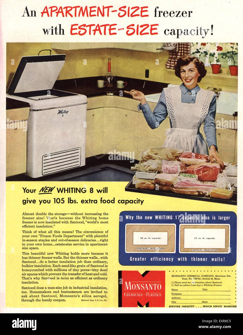 1940s USA Freezers Magazine Advert Stock Photo - Alamy