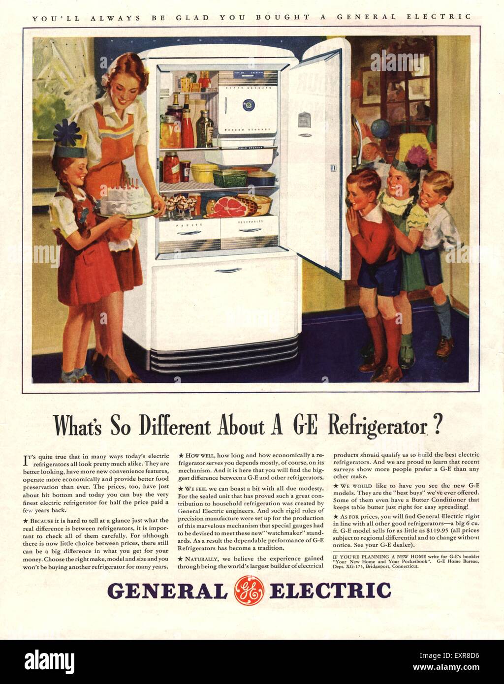 1940s USA General Electric Magazine Advert Stock Photo - Alamy