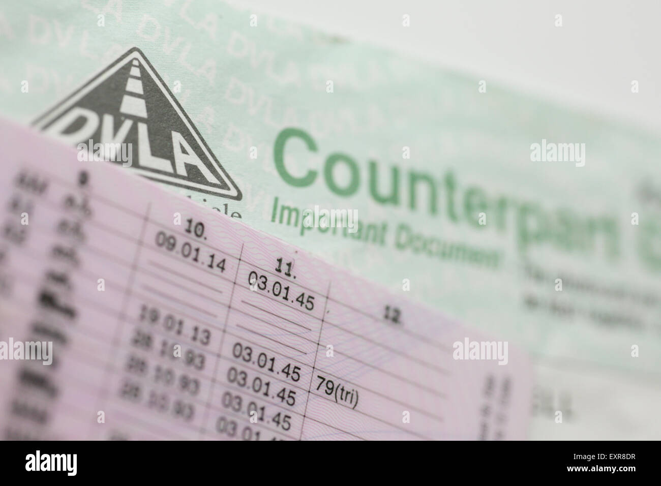 Uk Driving Licence Paper Counterpart High Resolution Stock Photography ...