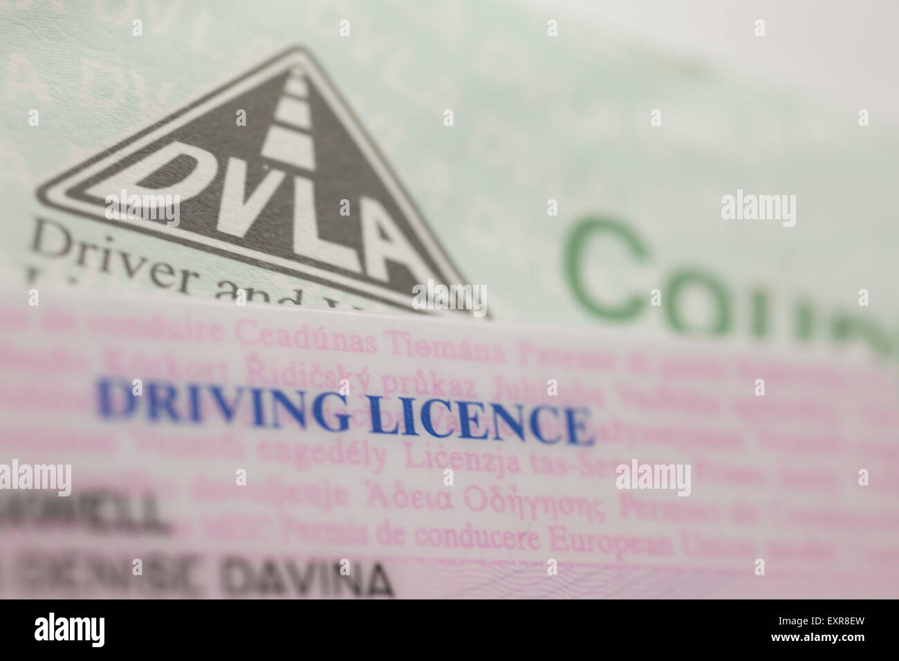 Uk Driving Licence Paper Counterpart High Resolution Stock Photography ...