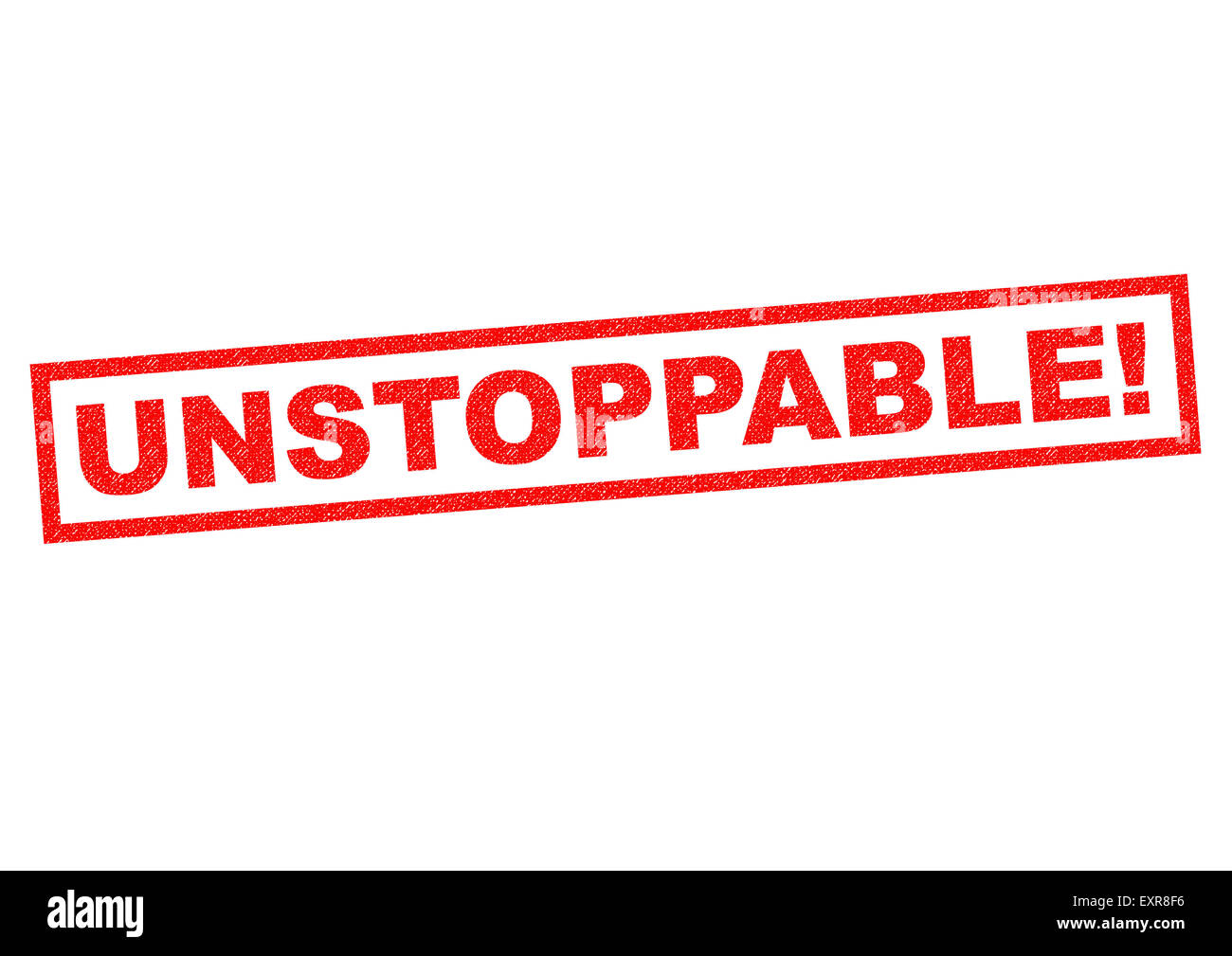 UNSTOPPABLE red Rubber Stamp over a white background Stock Photo - Alamy