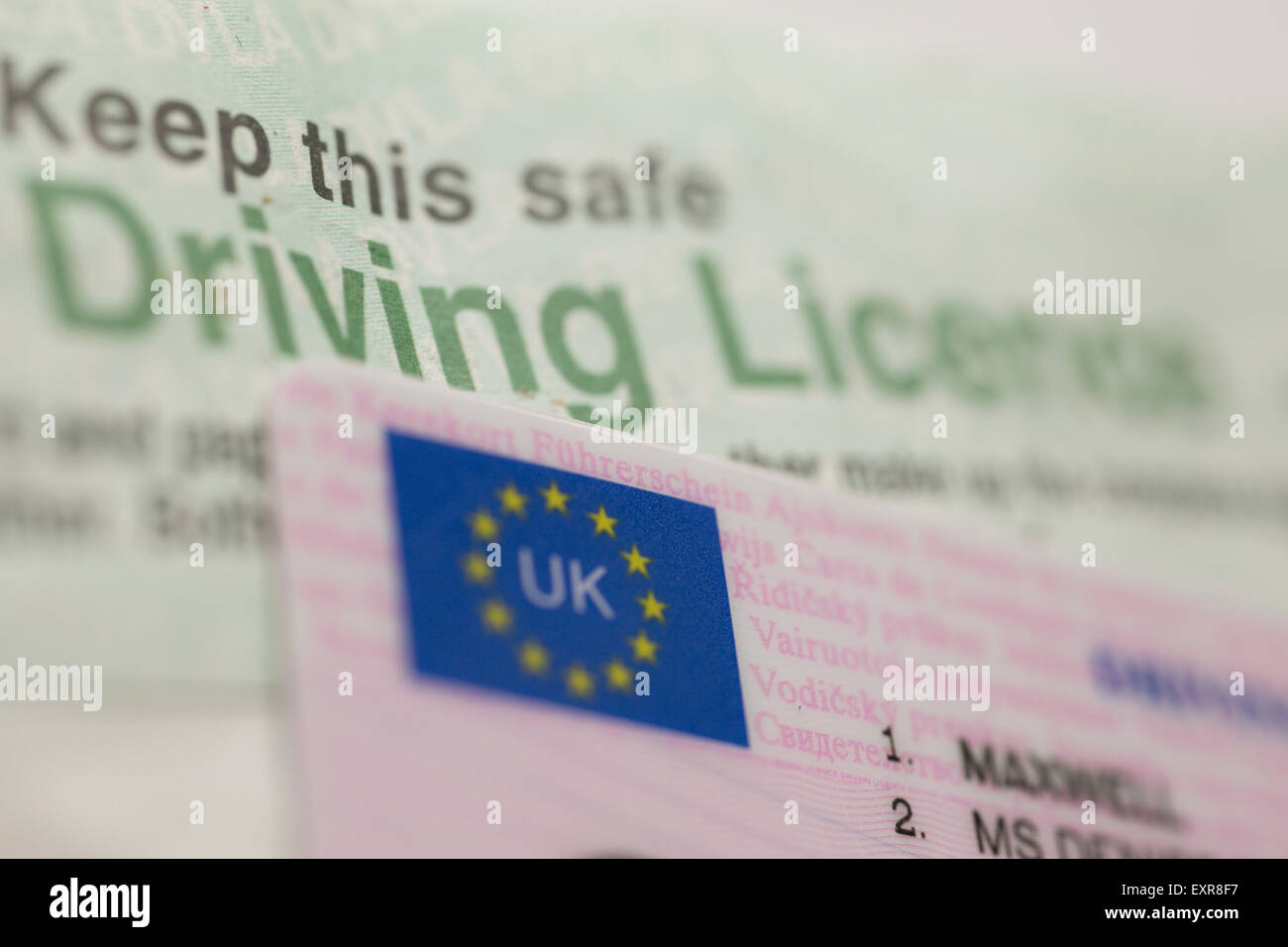 Uk driving licence paper counterpart hi-res stock photography and ...