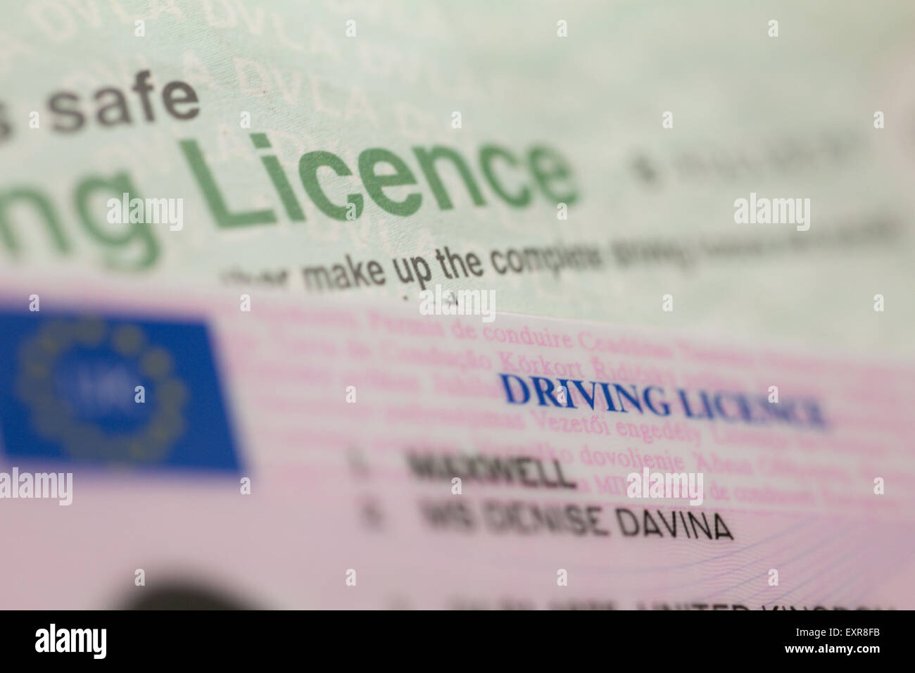 Uk Driving Licence Paper Counterpart High Resolution Stock Photography ...