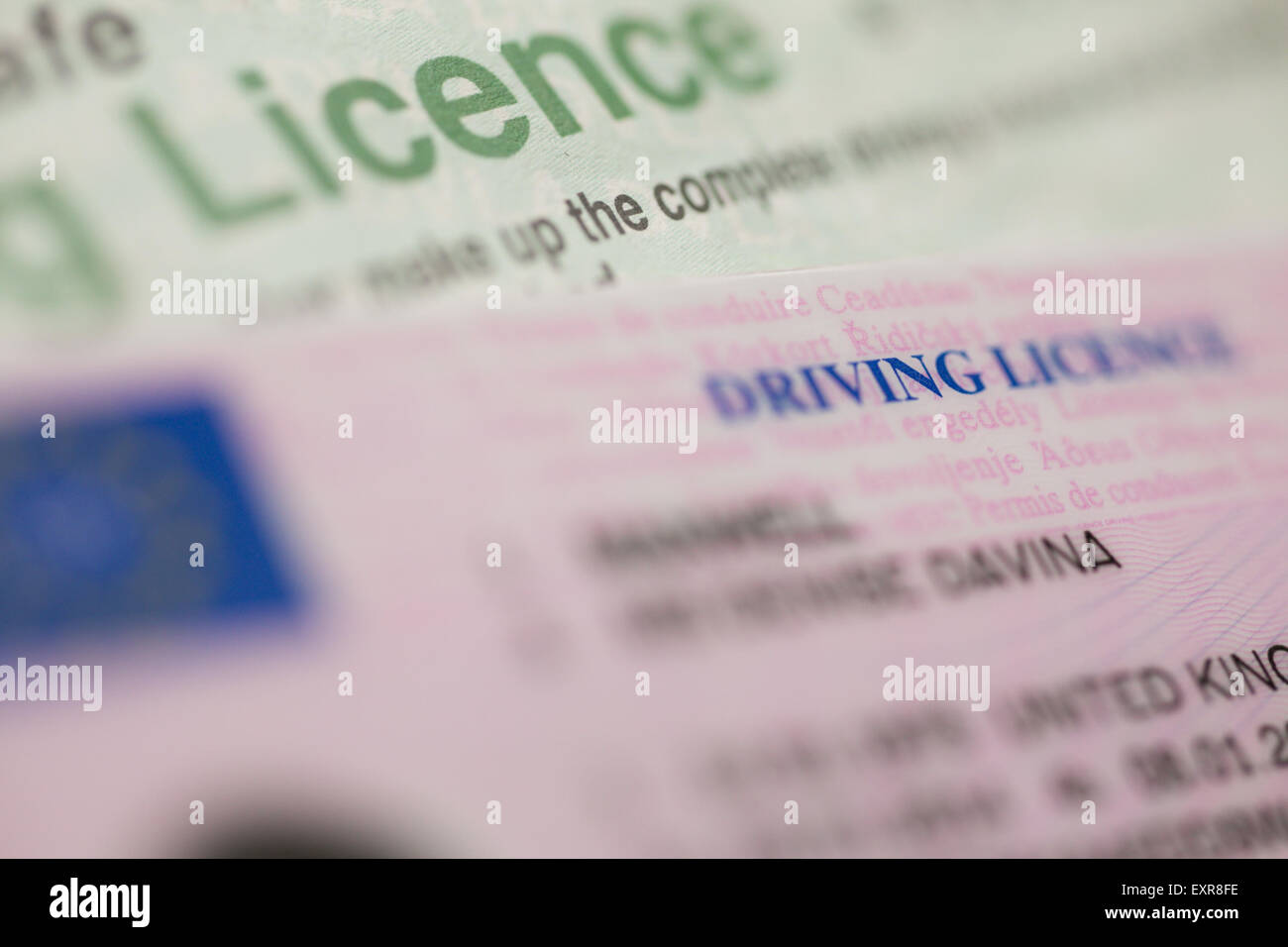 Uk Driving Licence Paper Counterpart High Resolution Stock Photography ...
