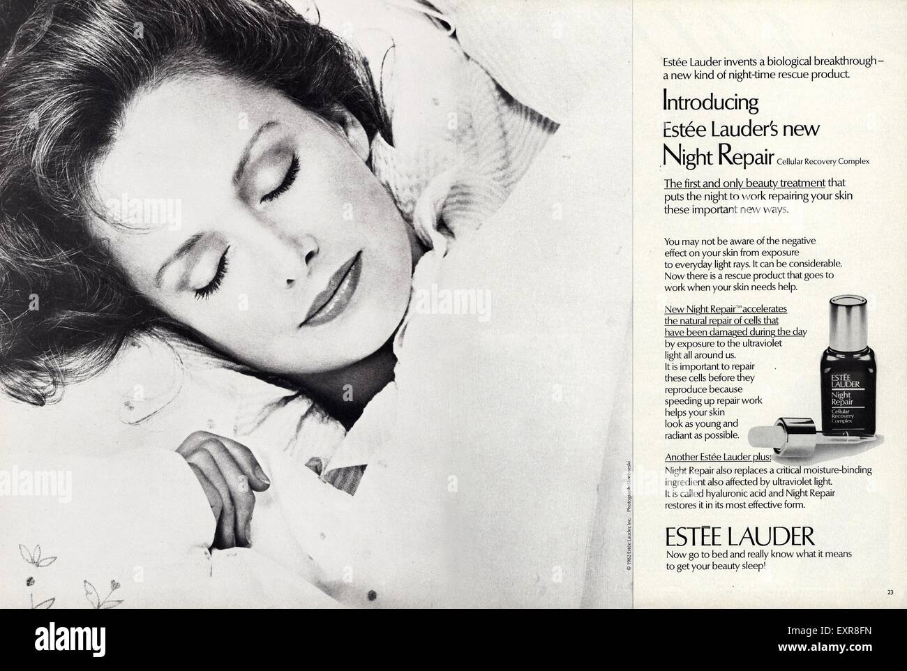 1980s UK Estee Lauder Magazine Advert Stock Photo - Alamy
