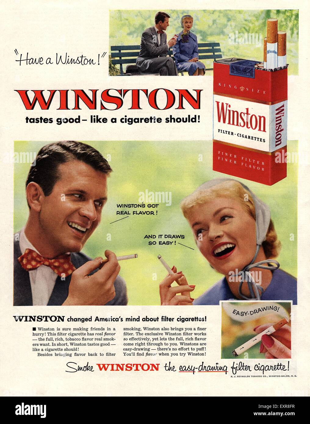 1950s USA Winston Magazine Advert Stock Photo - Alamy