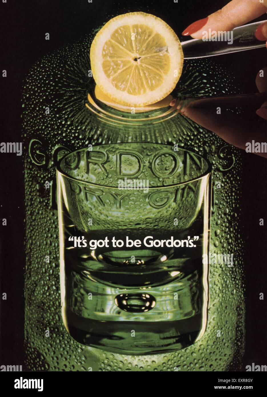 Gordons advert hi-res stock photography and images - Alamy