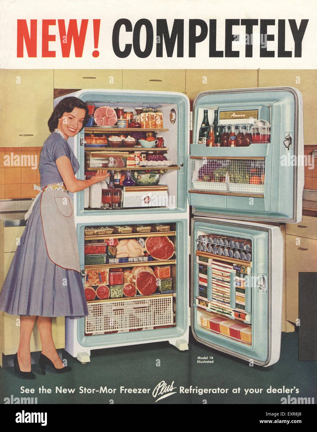 1950s USA Stor-Mor Fridges Magazine Advert Stock Photo - Alamy