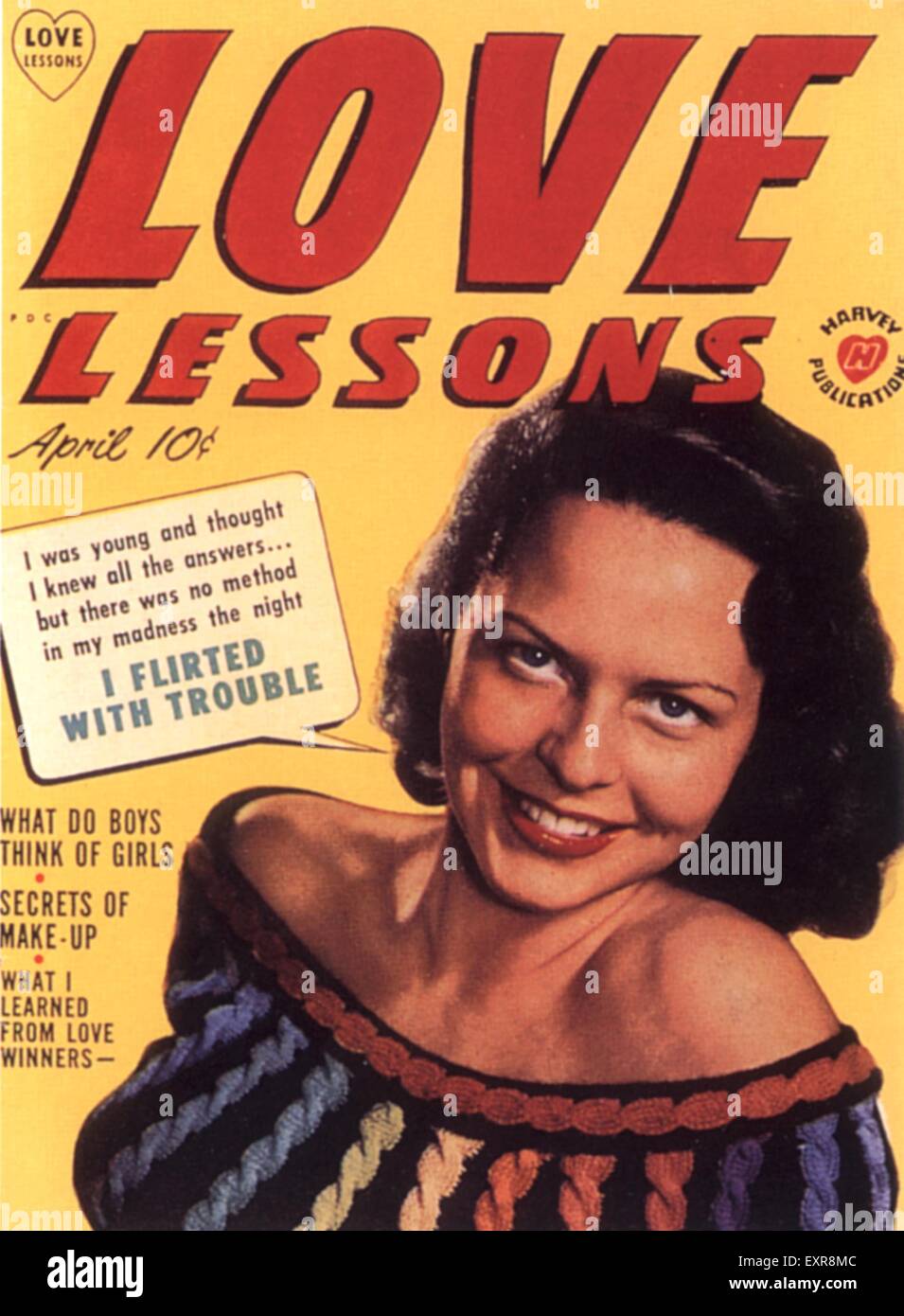 1950s USA Love Lessons Magazine Cover Stock Photo - Alamy