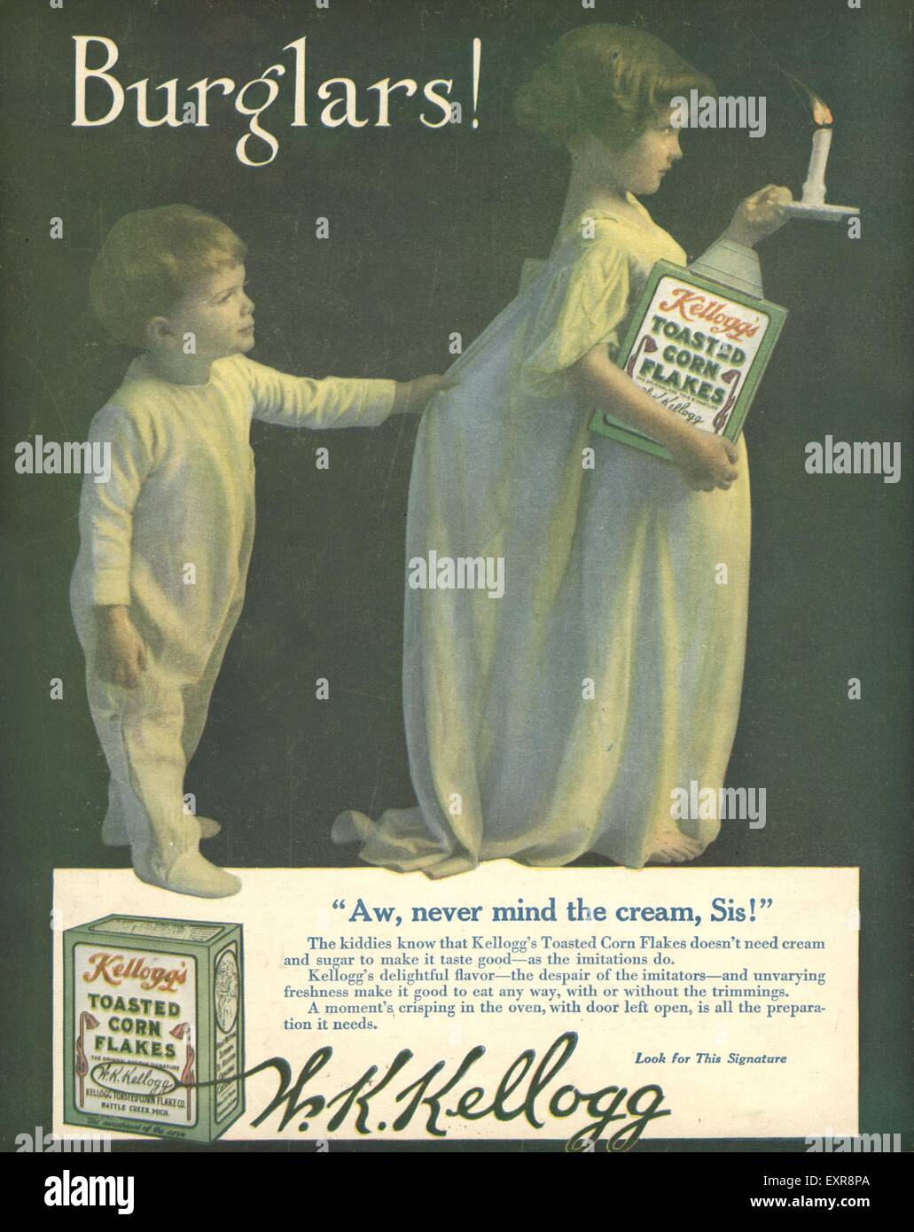 1900s USA Kellogg's Magazine Advert Stock Photo - Alamy