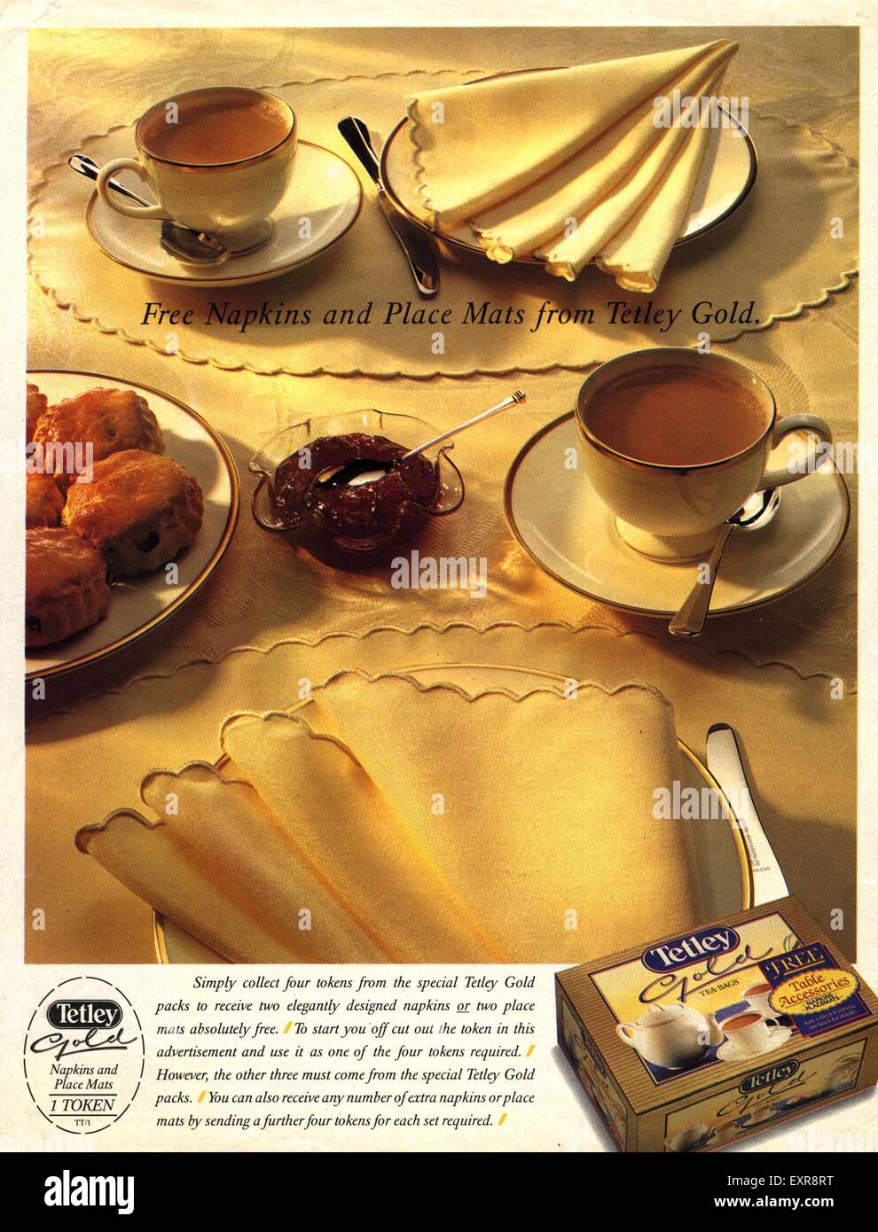 1980s UK Tetley Magazine Advert Stock Photo - Alamy