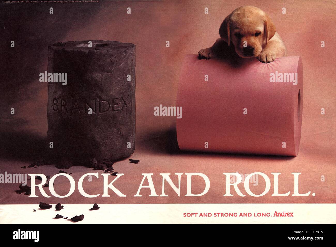 1990s UK Andrex Magazine Advert Stock Photo - Alamy