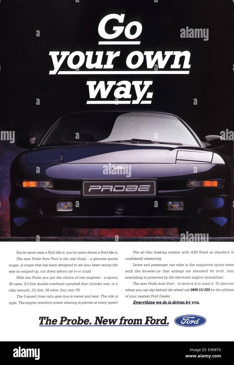 1990s UK Ford Magazine Advert Stock Photo - Alamy