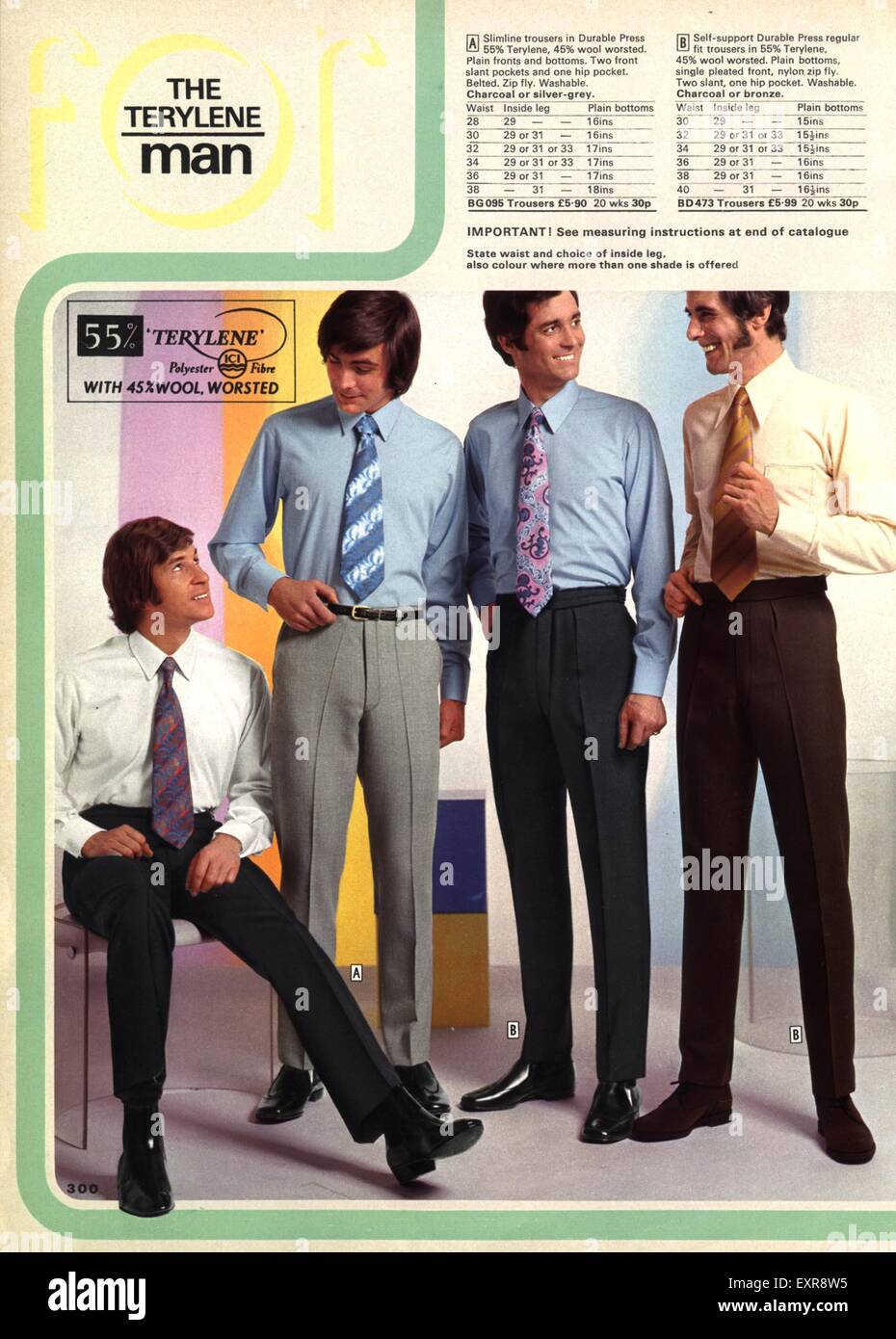 1970s UK Unknown/ Terylene by ICI Catalogue/ Brochure Plate Stock Photo ...