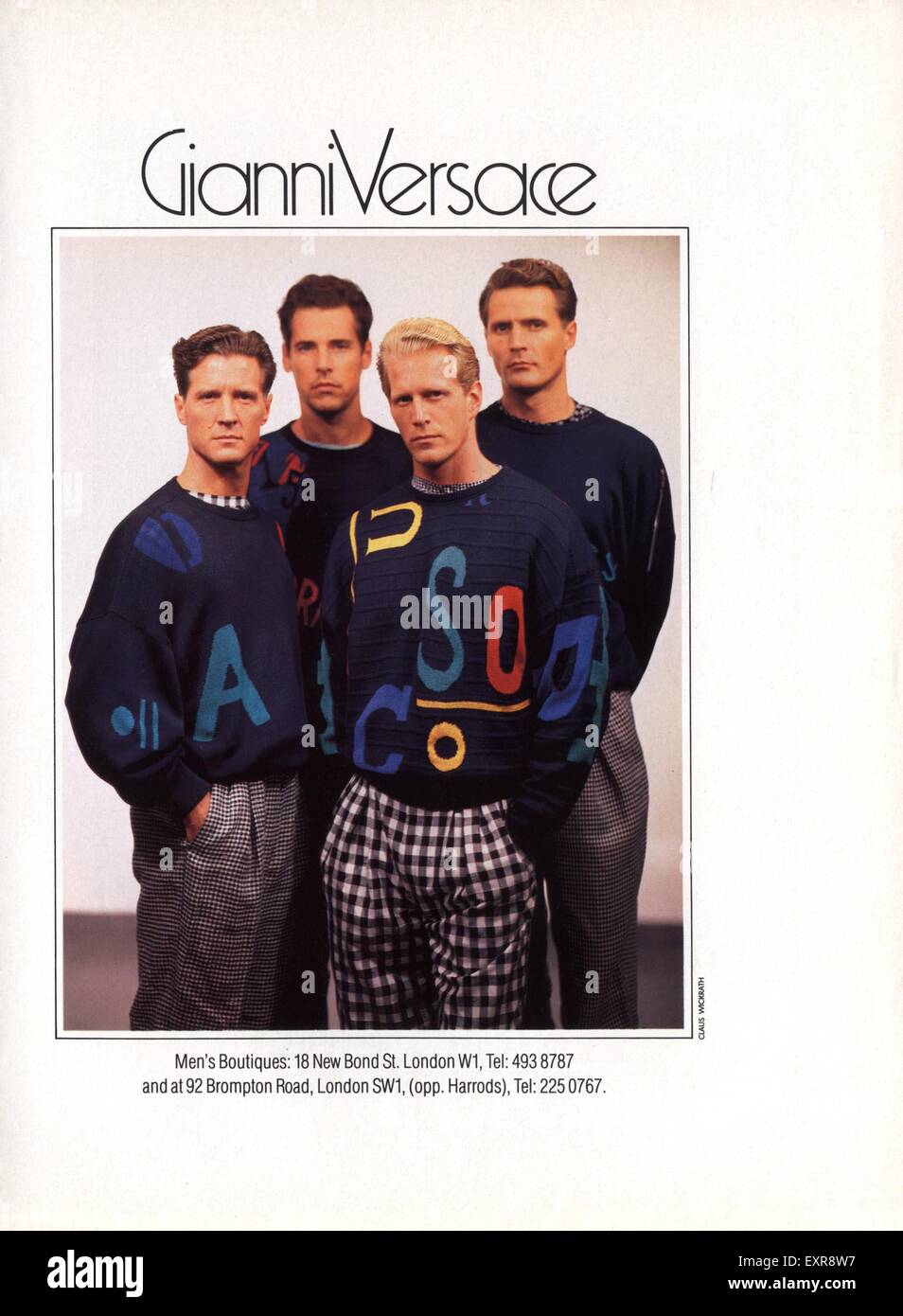 1980s UK Versace Magazine Advert Stock Photo - Alamy