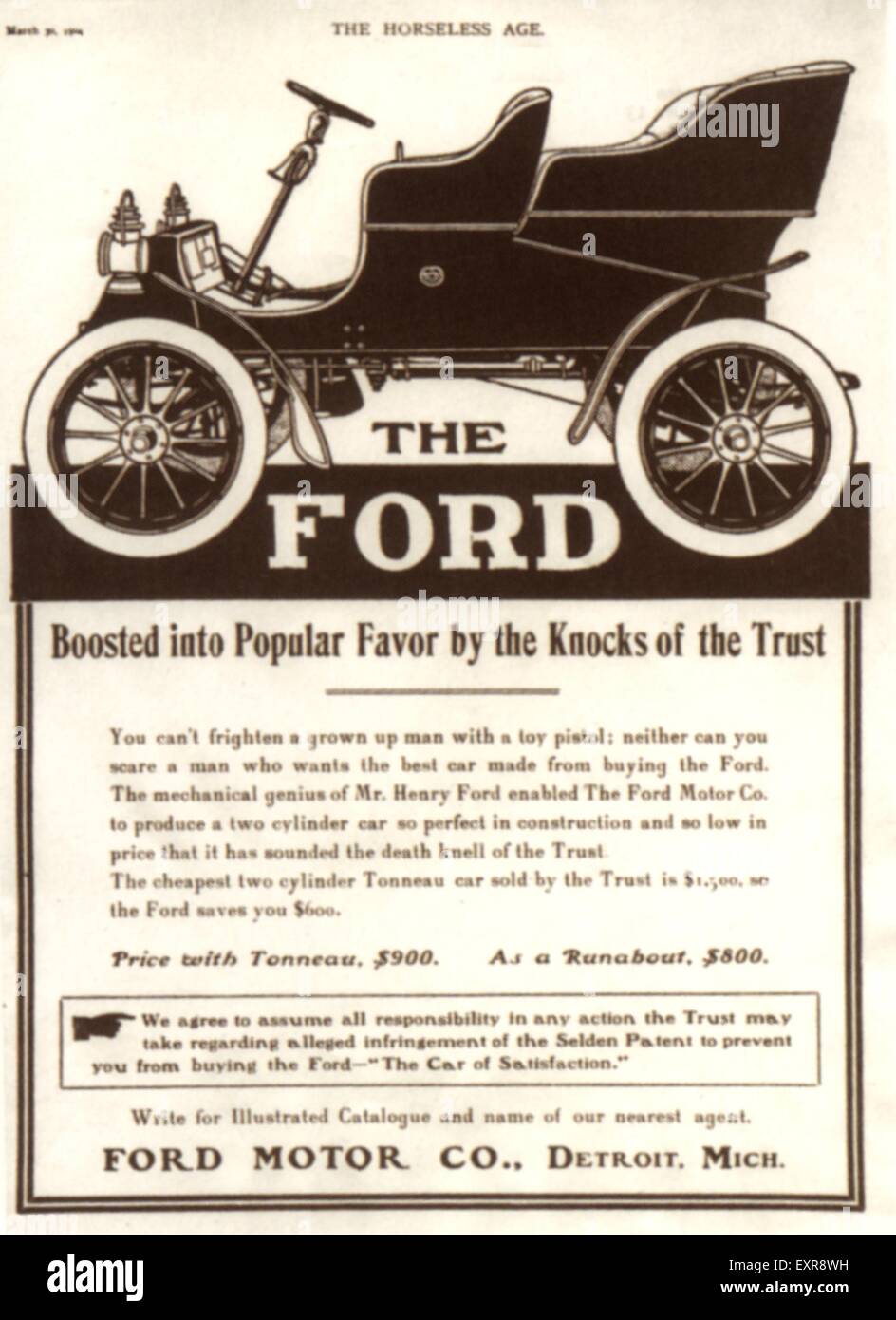 1900s USA Ford Magazine Advert Stock Photo - Alamy