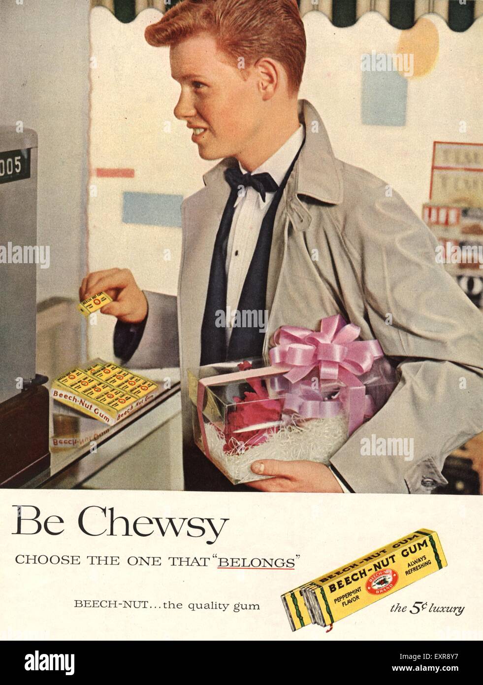 1950s USA Beech-Nut Magazine Advert Stock Photo - Alamy