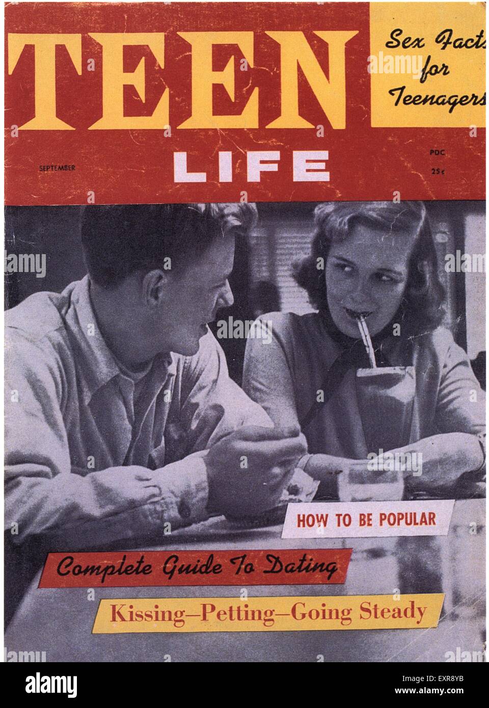1950s USA Teen Life Magazine Cover Stock Photo - Alamy