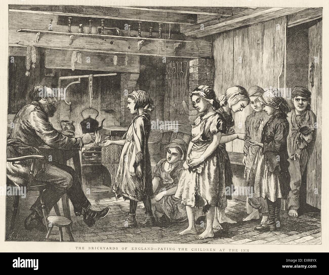 1880s UK Children at work Magazine Plate Stock Photo - Alamy