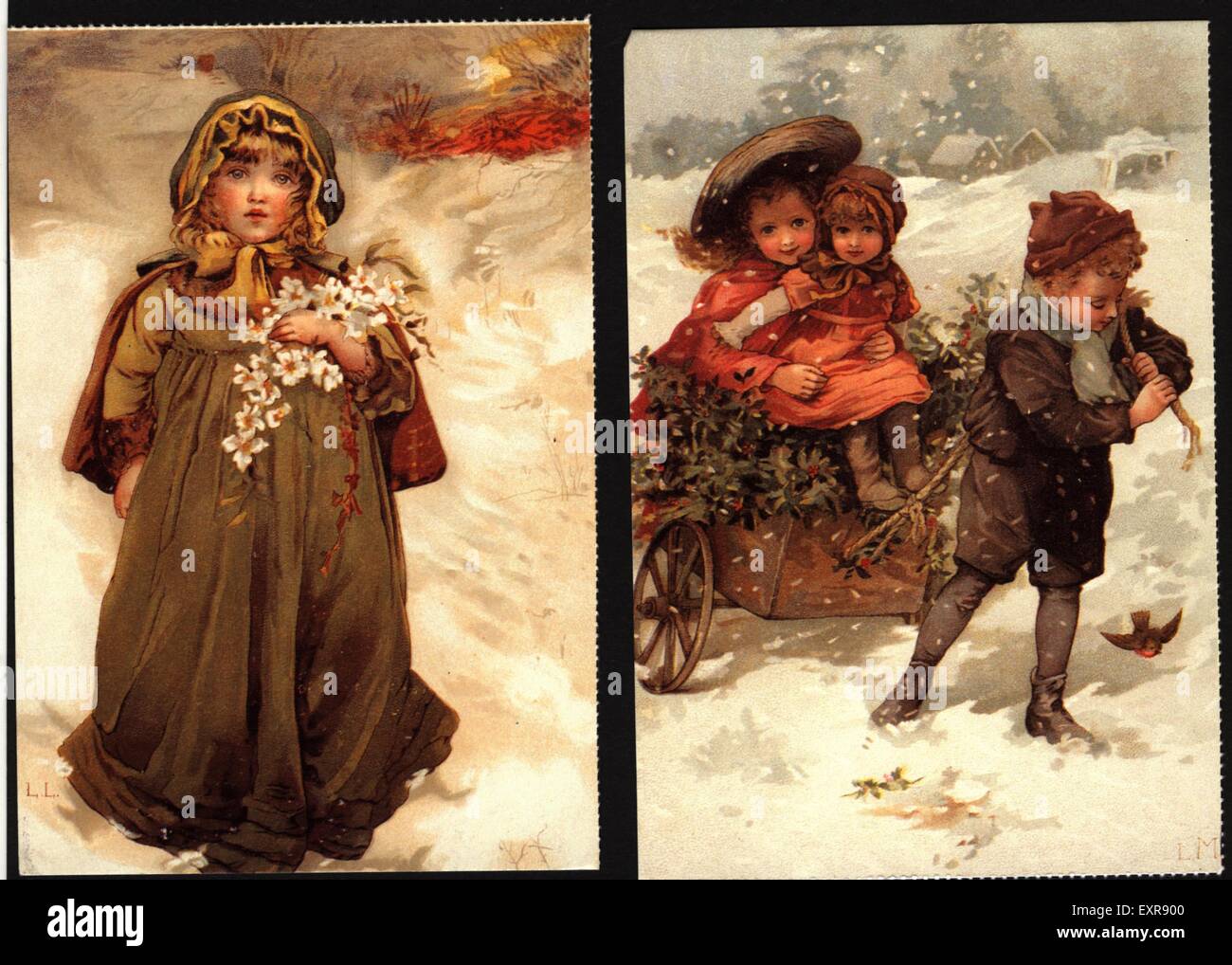 1890s UK Christmas Magazine Plate Stock Photo - Alamy