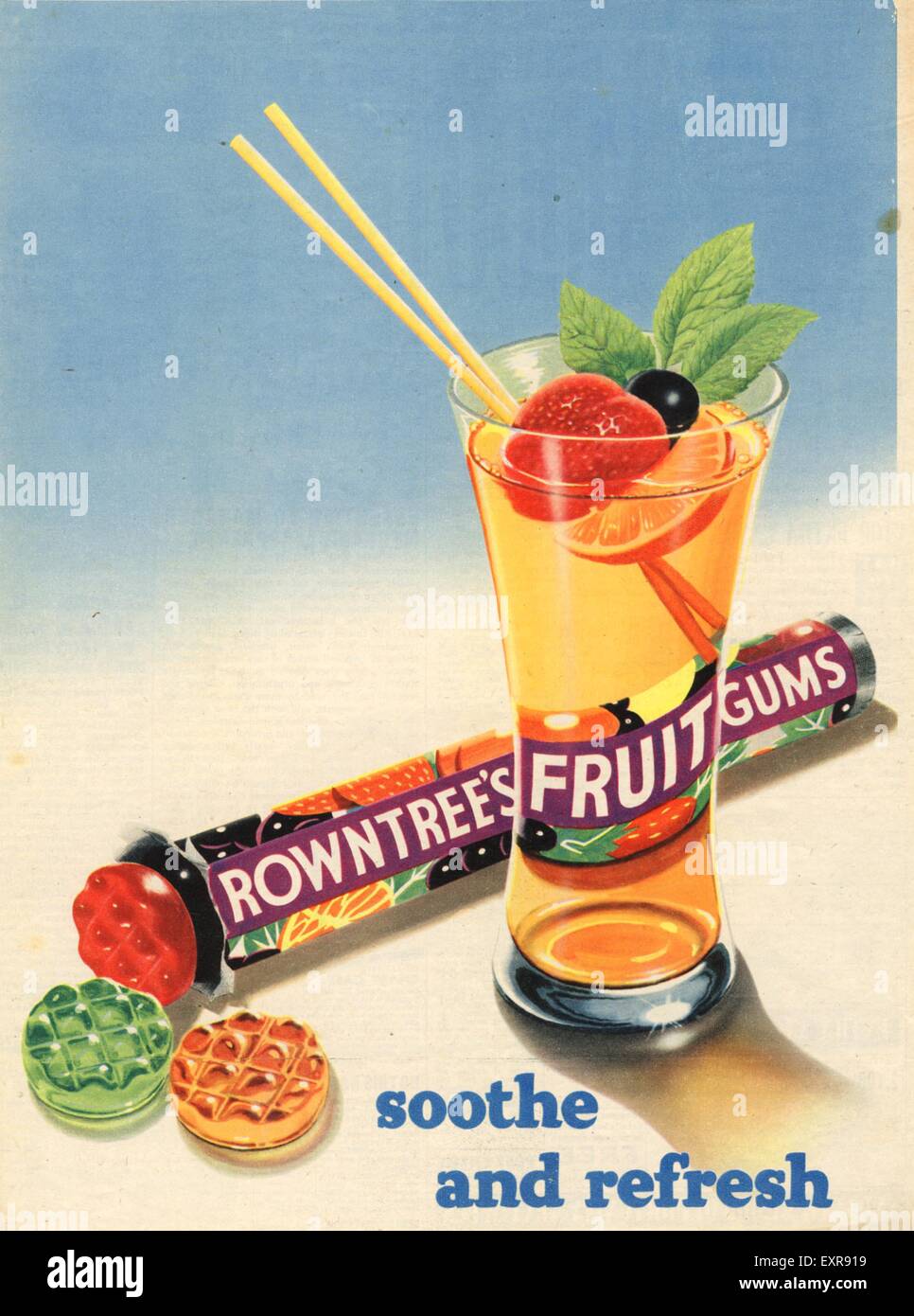 1950s UK Rowntree's Magazine Advert Stock Photo - Alamy