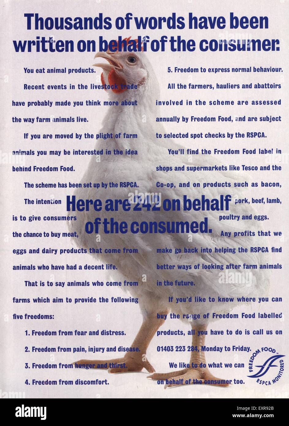 2000s UK RSPCA Magazine Advert Stock Photo - Alamy