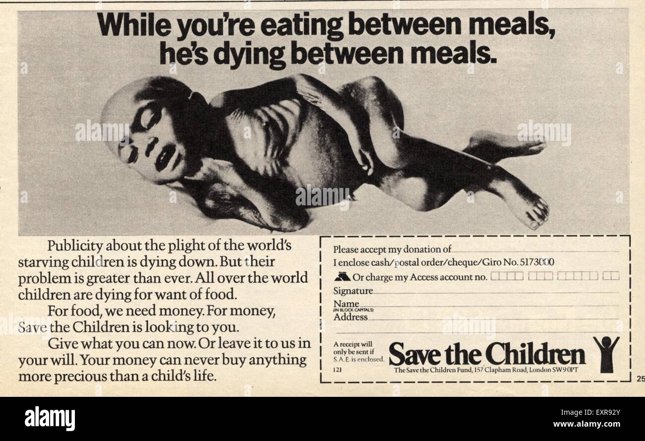 Save the children advert hi-res stock photography and images - Alamy