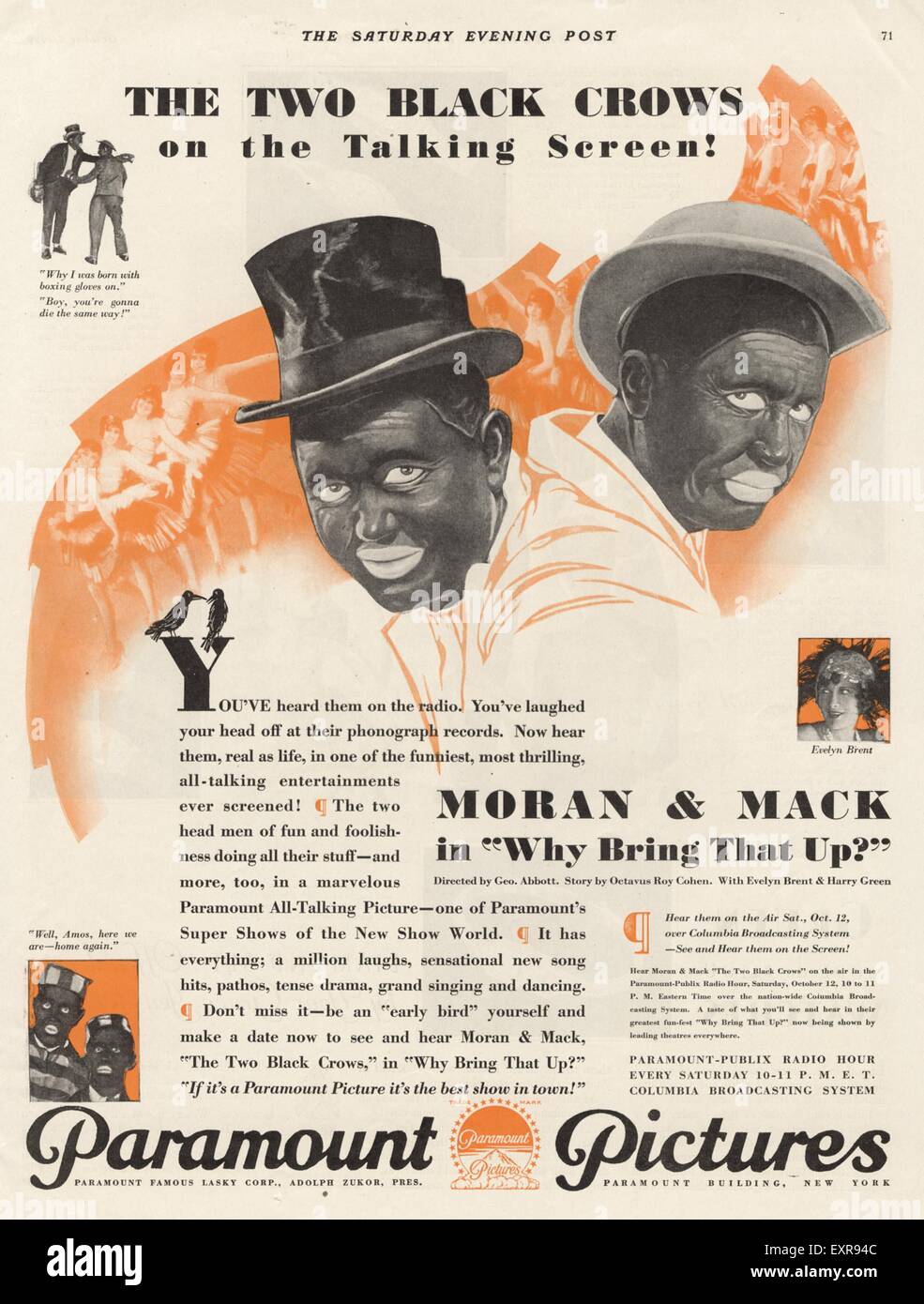 1920s USA Why Bring That Up? Film Poster Stock Photo - Alamy