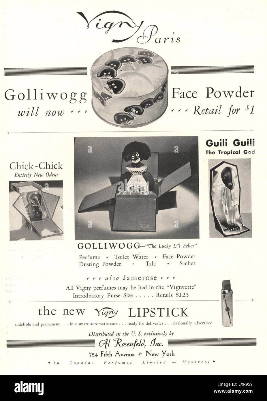 1930s USA Vigny Paris Magazine Advert Stock Photo - Alamy