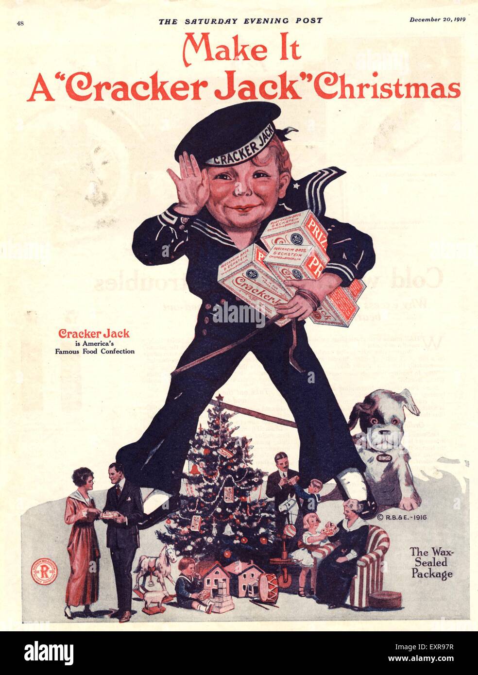 1910s USA Cracker Jack Magazine Advert Stock Photo - Alamy