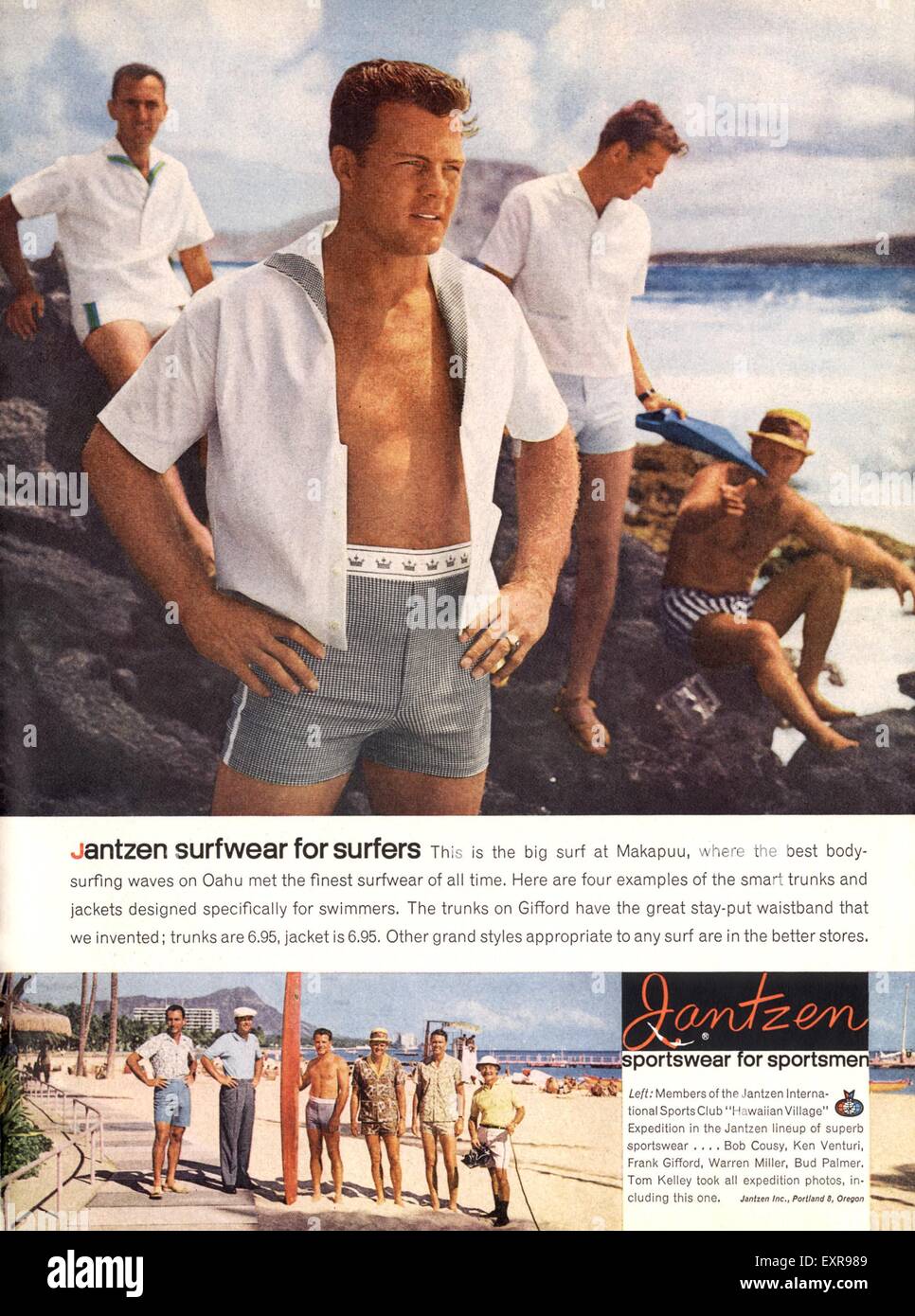 1960s USA Jantzen Magazine Advert Stock Photo - Alamy