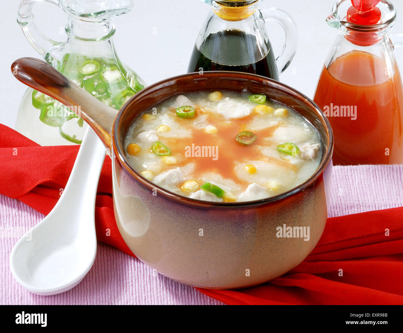 Chicken Corn Soup, A delicious and hot soup made with chicken stoke and ...