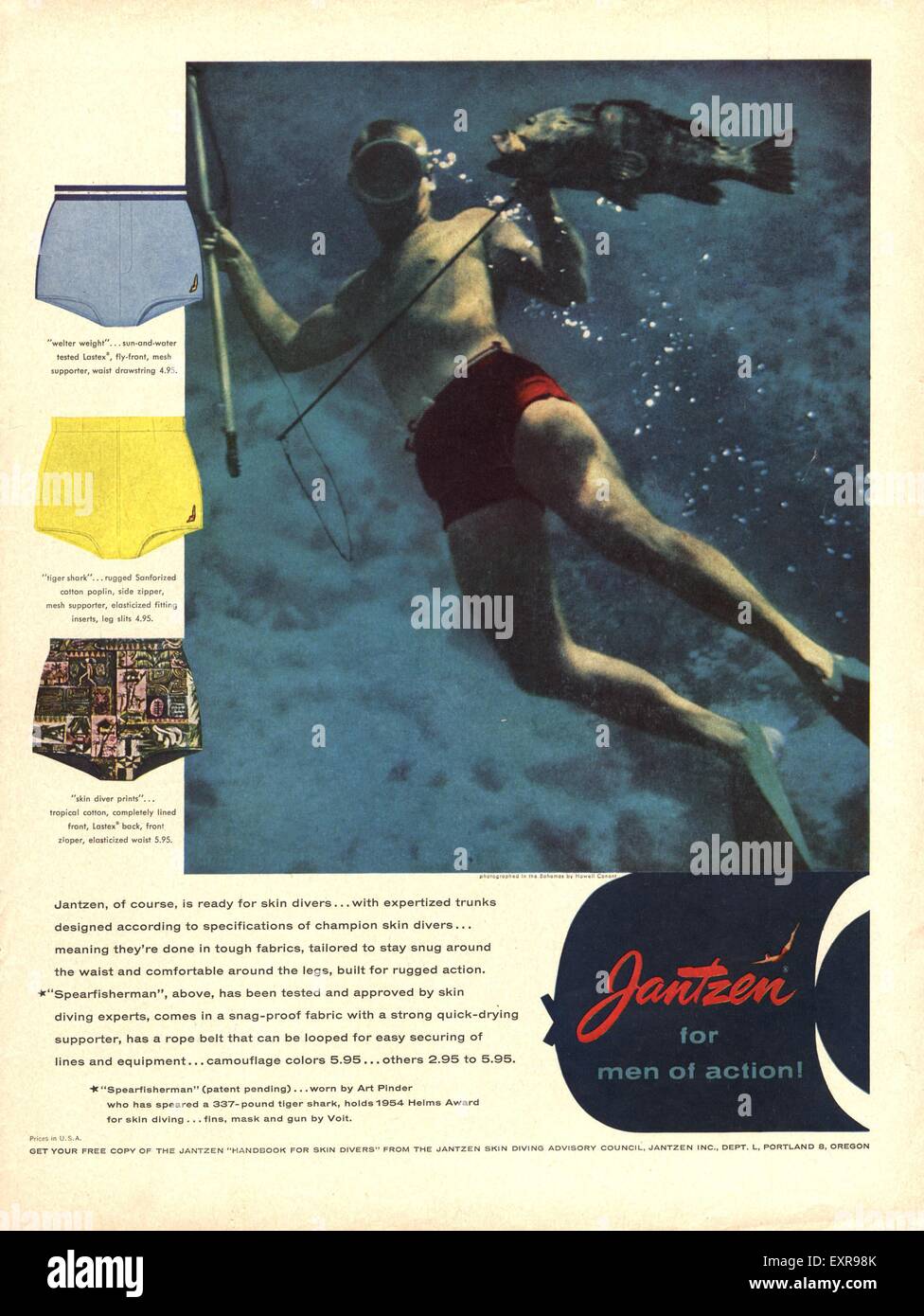 1950s USA Jantzen Magazine Advert Stock Photo - Alamy
