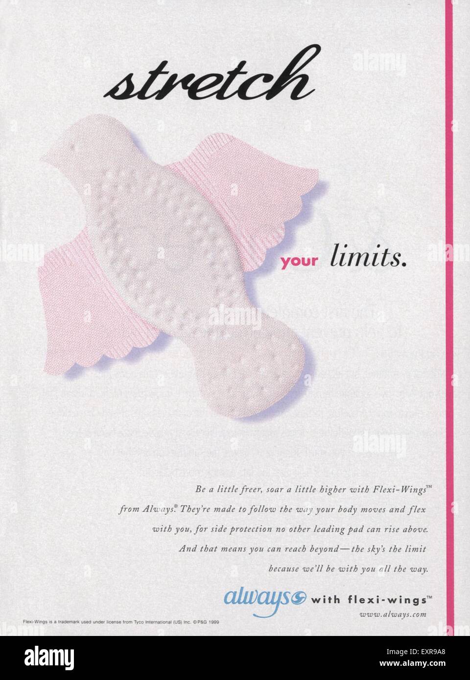 1990s UK Always Magazine Advert Stock Photo - Alamy