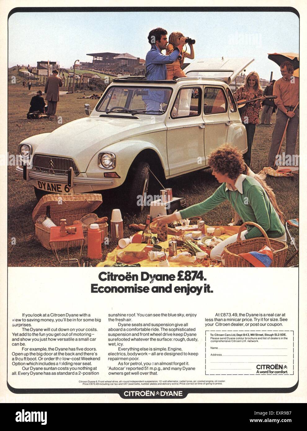 1970s UK Citroen Magazine Advert Stock Photo - Alamy