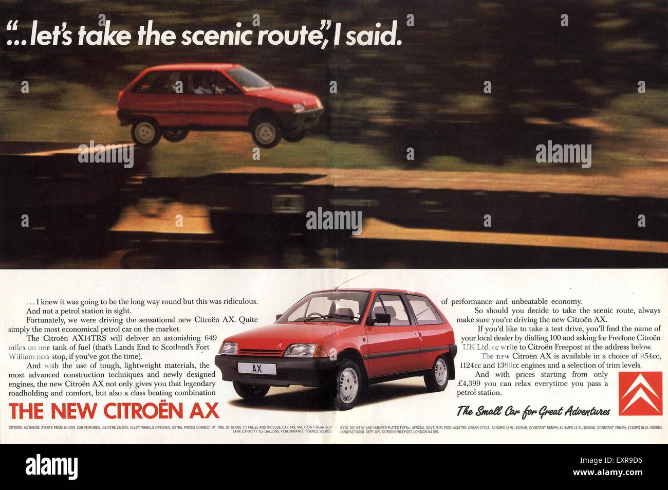 1980s UK Citroen Magazine Advert Stock Photo - Alamy
