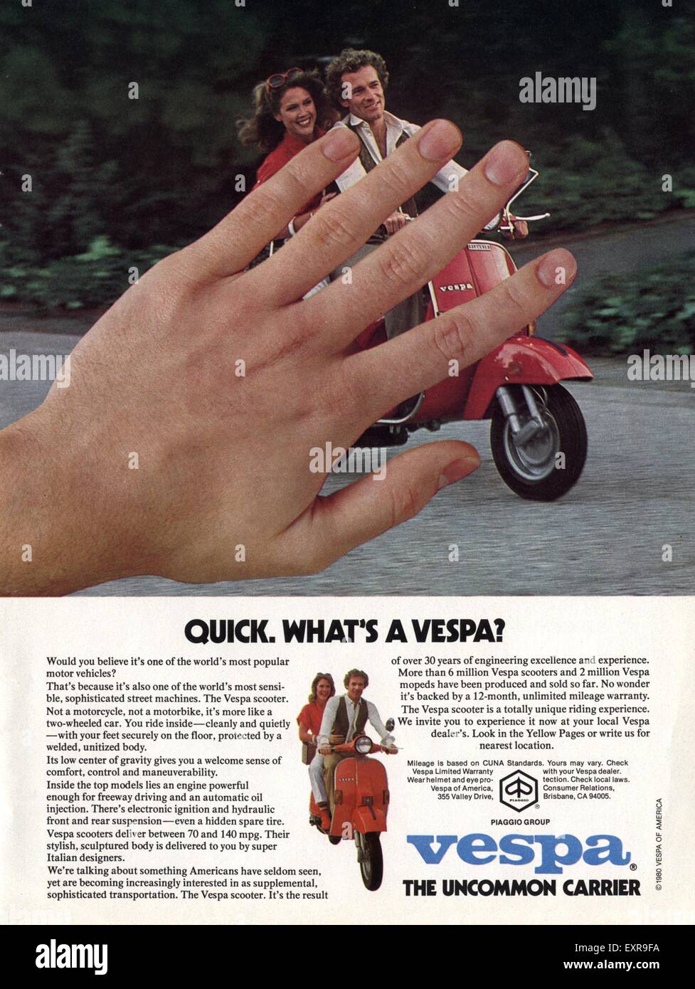 1980 vespa hi-res stock photography and images - Alamy