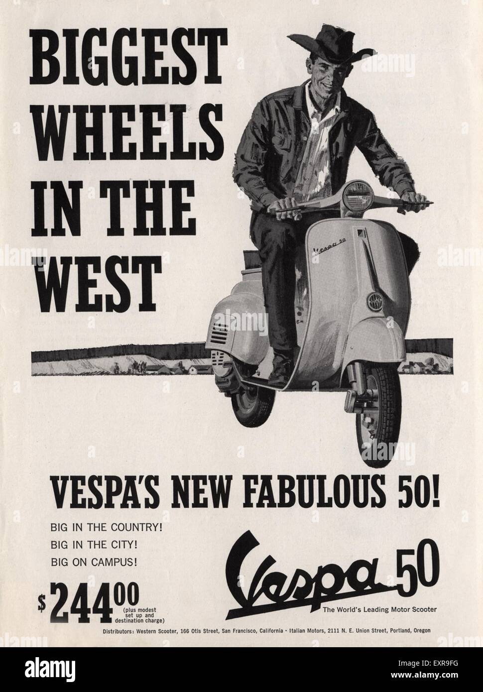 Vespa magazine advert hi-res stock photography and images - Alamy