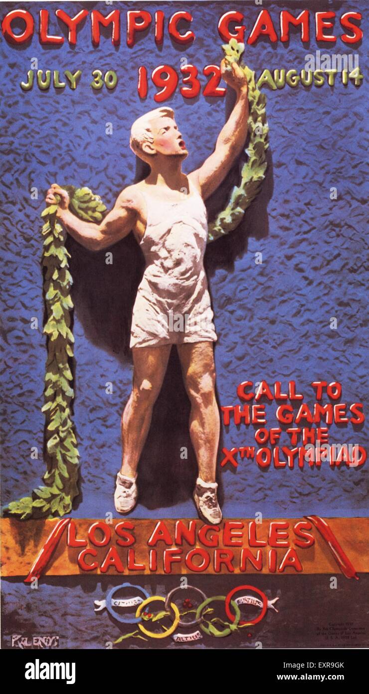 1930s USA Olympic Games Poster Stock Photo - Alamy