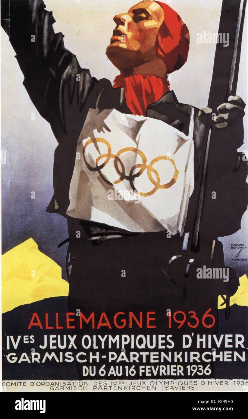 1930s Germany Olympic Games Poster Stock Photo - Alamy