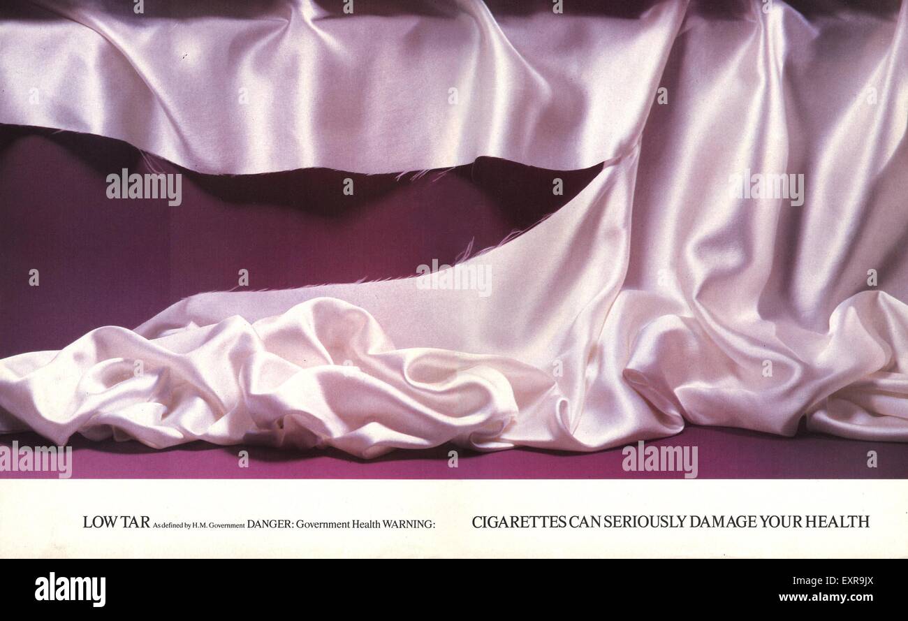 1980s UK Silk Cut Magazine Advert Stock Photo - Alamy
